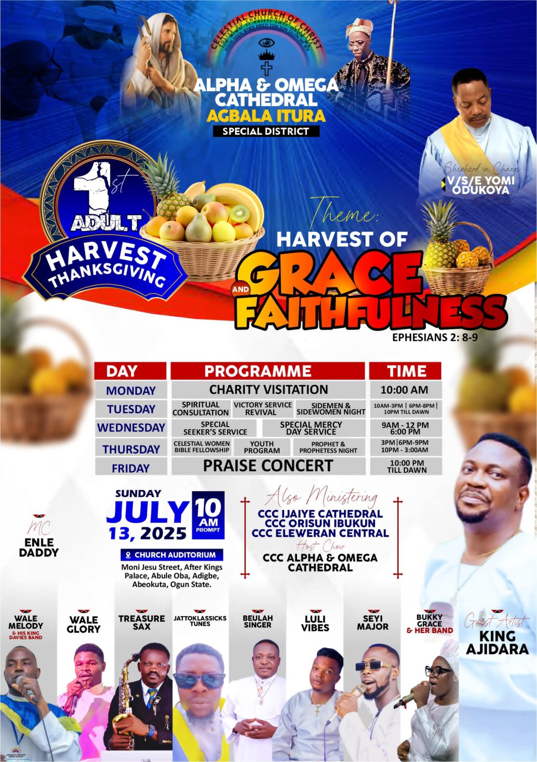 1st ADULT HARVEST THANKSGIVING SERVICE AT ALPHA AND OMEGA CATHEDRAL ...